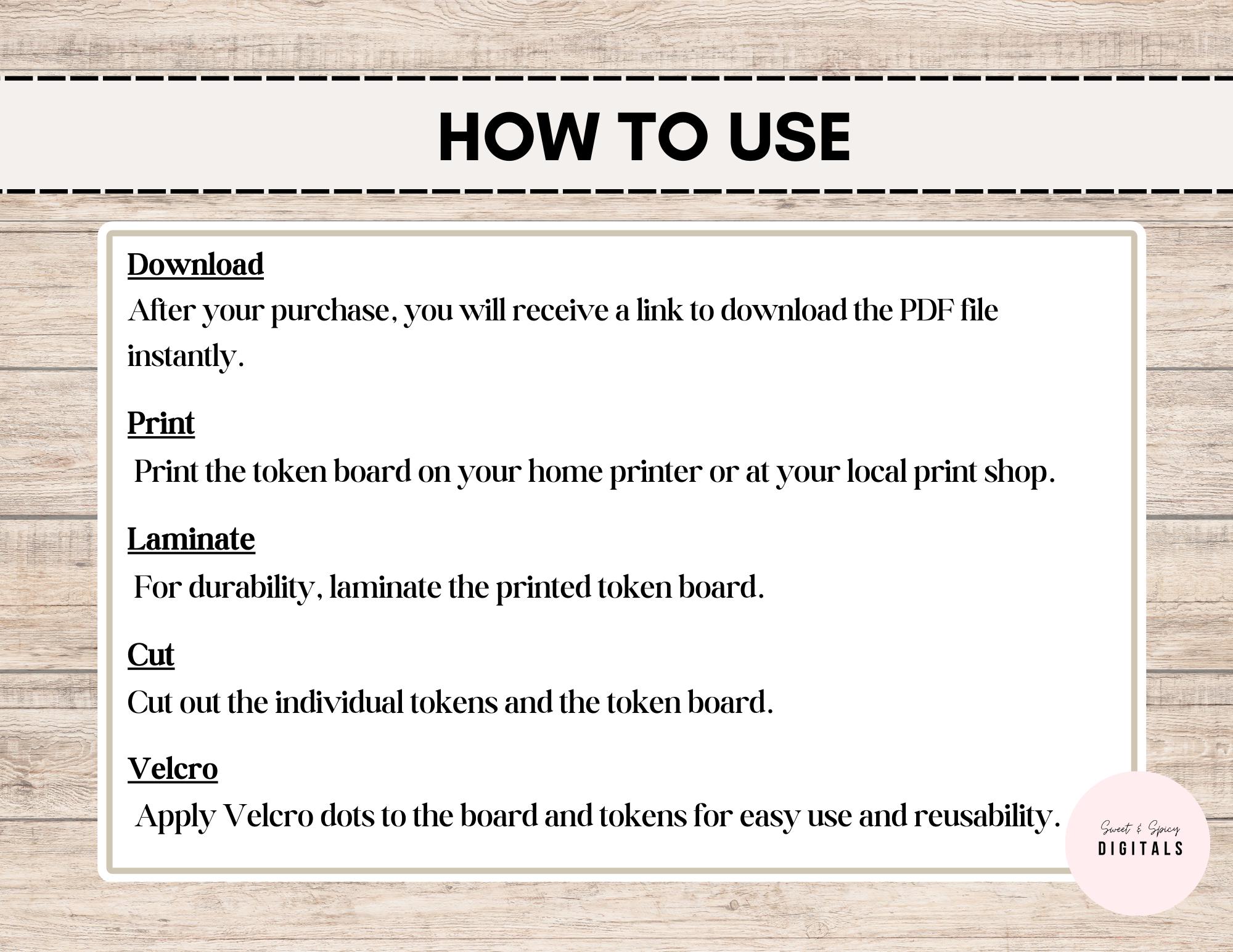 Printable Token Board | Visual Support | ABA Therapy | Classroom ...