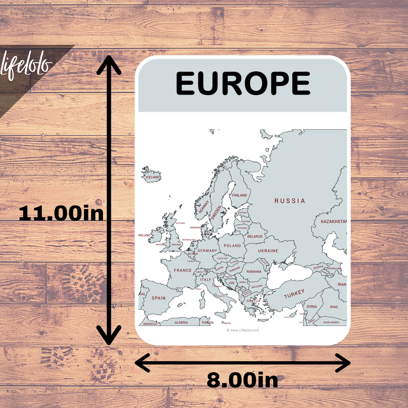 EUROPE Maps Flash Cards 54 Nomenclature Cards Montessori - Etsy
