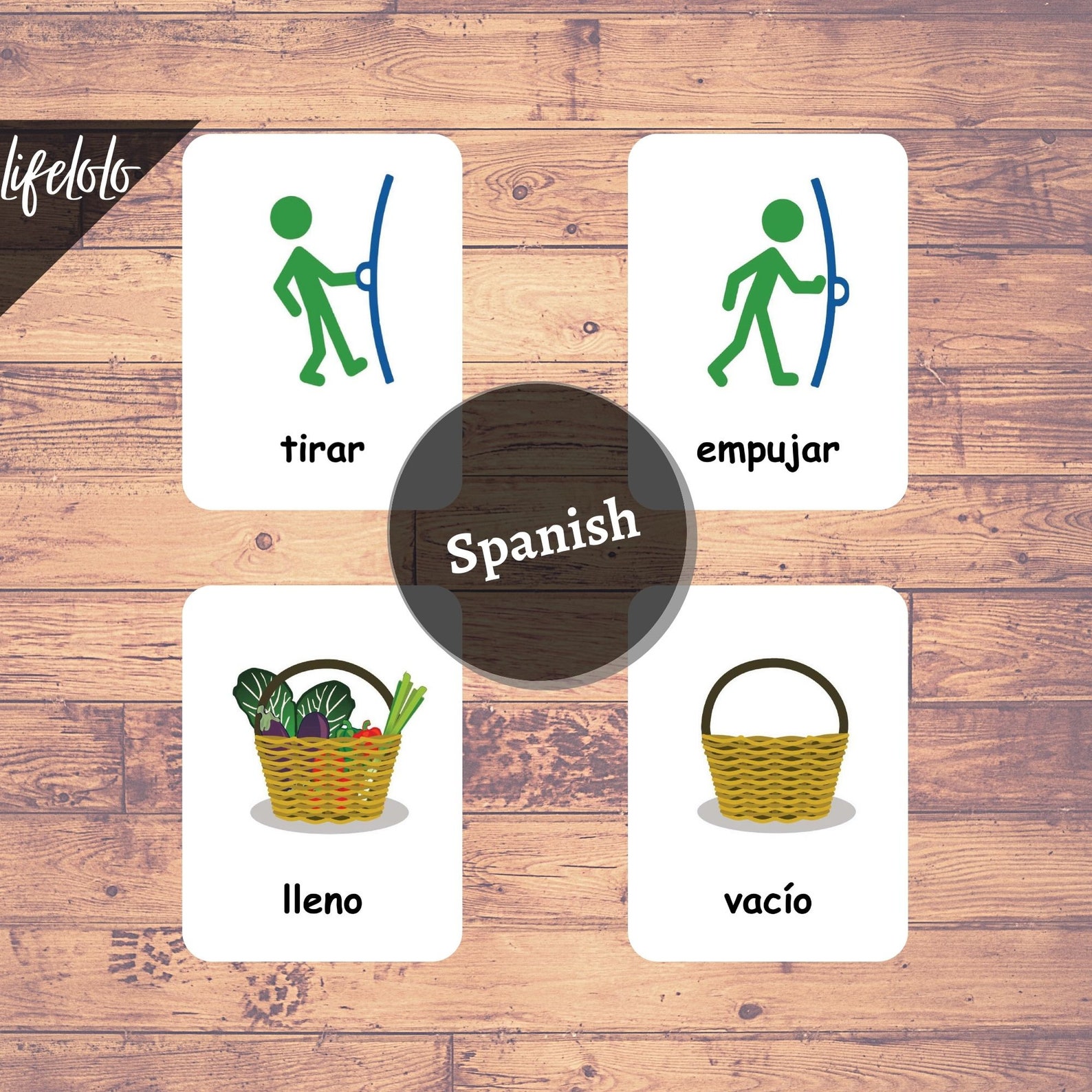 Antonyms SPANISH Flashcards English Bilingual Cards 104 - Etsy