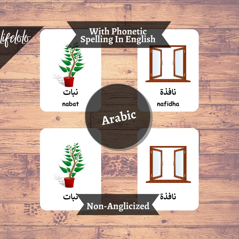 Household Items ARABIC Flash Cards Bilingual Cards - Etsy