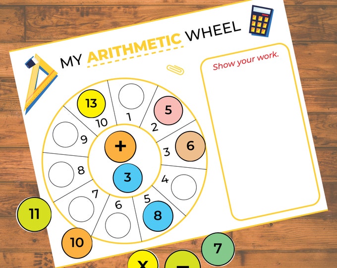 Waldorf SUBTRACTION Flower Printable, Math Wheels 0-10, WATERCOLOR ...
