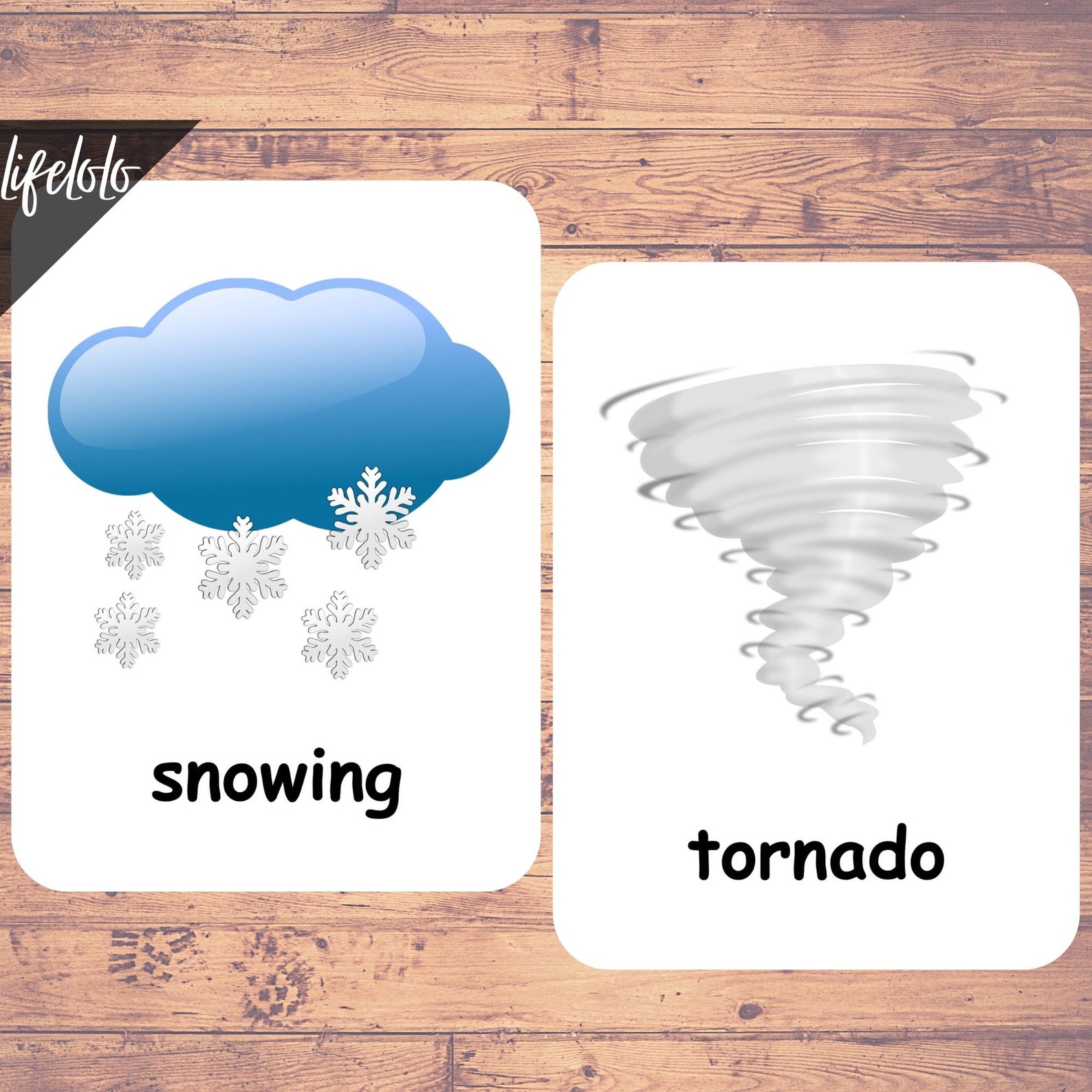 Weather (18 Cards) - Flashcards | Montessori | Homeschooling ...