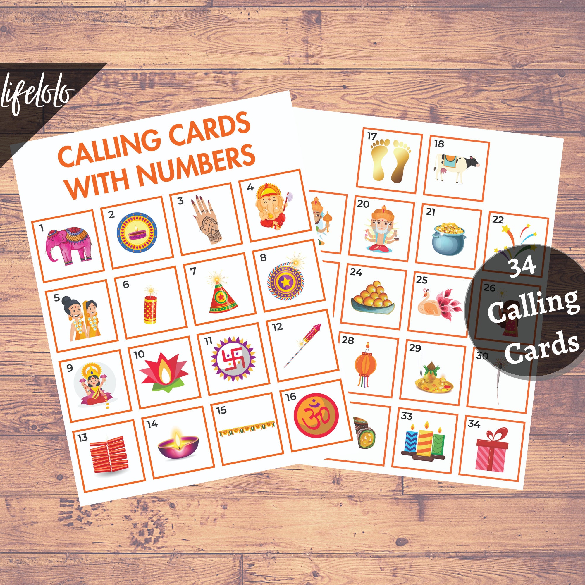 Diwali Bingo Bingo Game for Kids Diwali Party Games Desi - Etsy