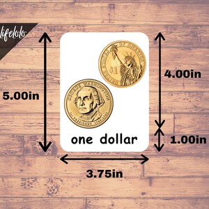 Money Flash Cards, 17 Montessori Cards, US Coins, Memory Games, 3 Part ...