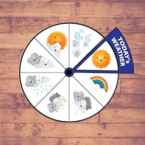 Weather Wheel Printable | Circle Time Activity Today's Weather | Kids ...