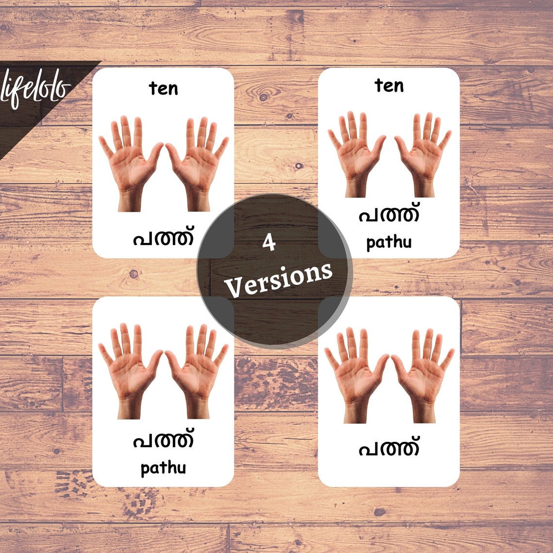 MALAYALAM Numbers Counting Flashcards Learn Malayalam | Etsy