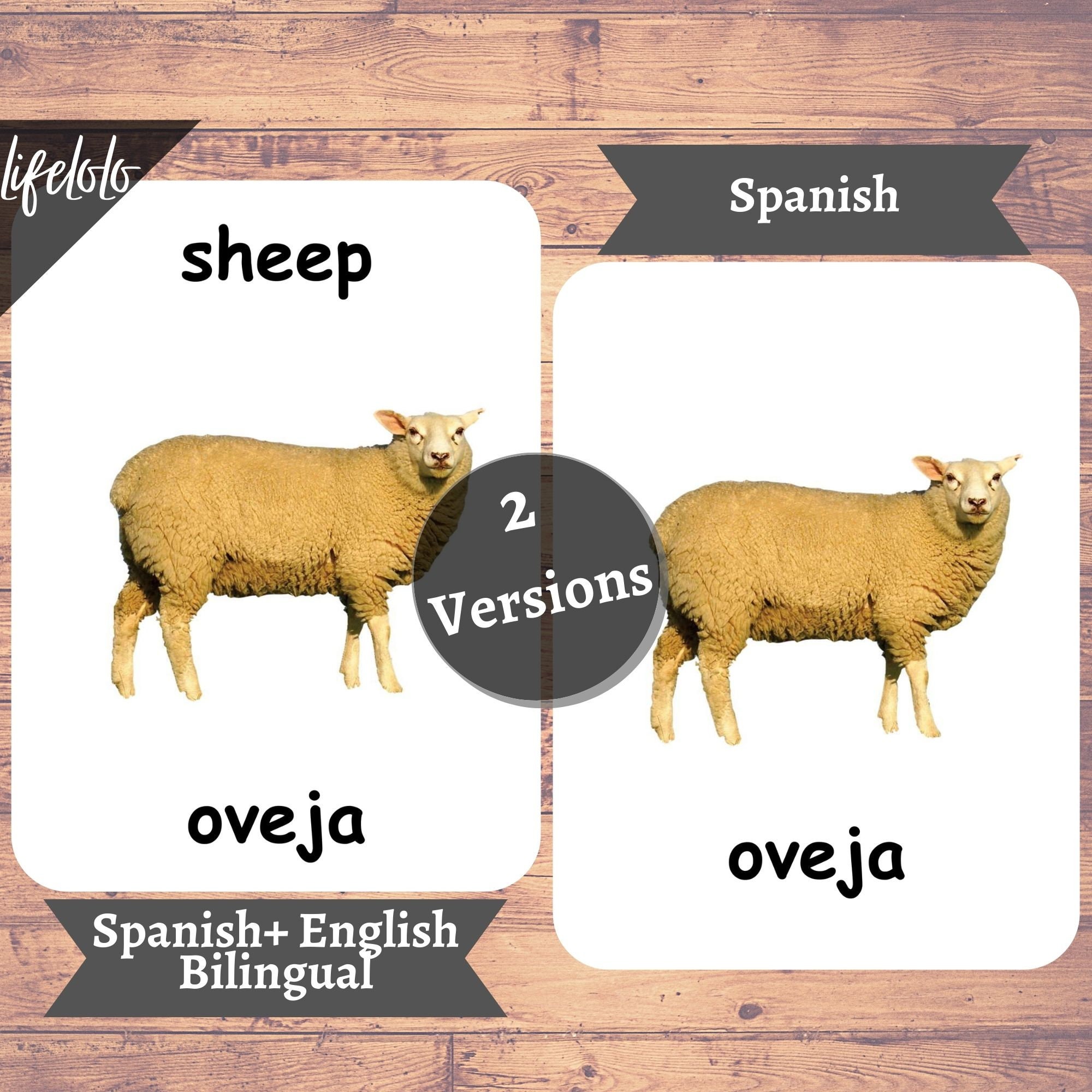 Farm Animals | SPANISH | English Bilingual Cards | 27 Spanish Language ...