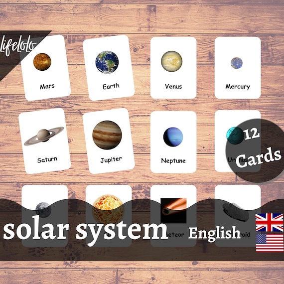 Solar System Printable Flash Cards