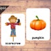 THANKSGIVING Vocabulary | 38 Flash Cards | Montessori Cards ...