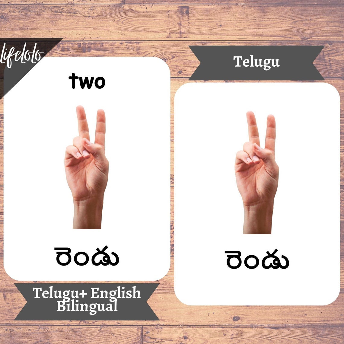 TELUGU Numbers in Words Counting Flashcards Learn Telugu | Etsy