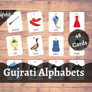Learn Gujarati Alphabets Flash Cards, English Pronunciation, Preschool ...