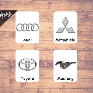 Car Brands - Car Logos, Automotive Logos, Car Companies, 52 Flash Cards ...