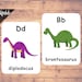 Dinosaur Alphabets | 26 Flash Cards | English Alphabets, Montessori ...