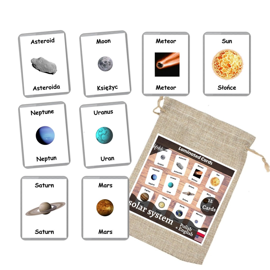 Polish Laminated Flash Cards Handmade Flash Cards | Etsy