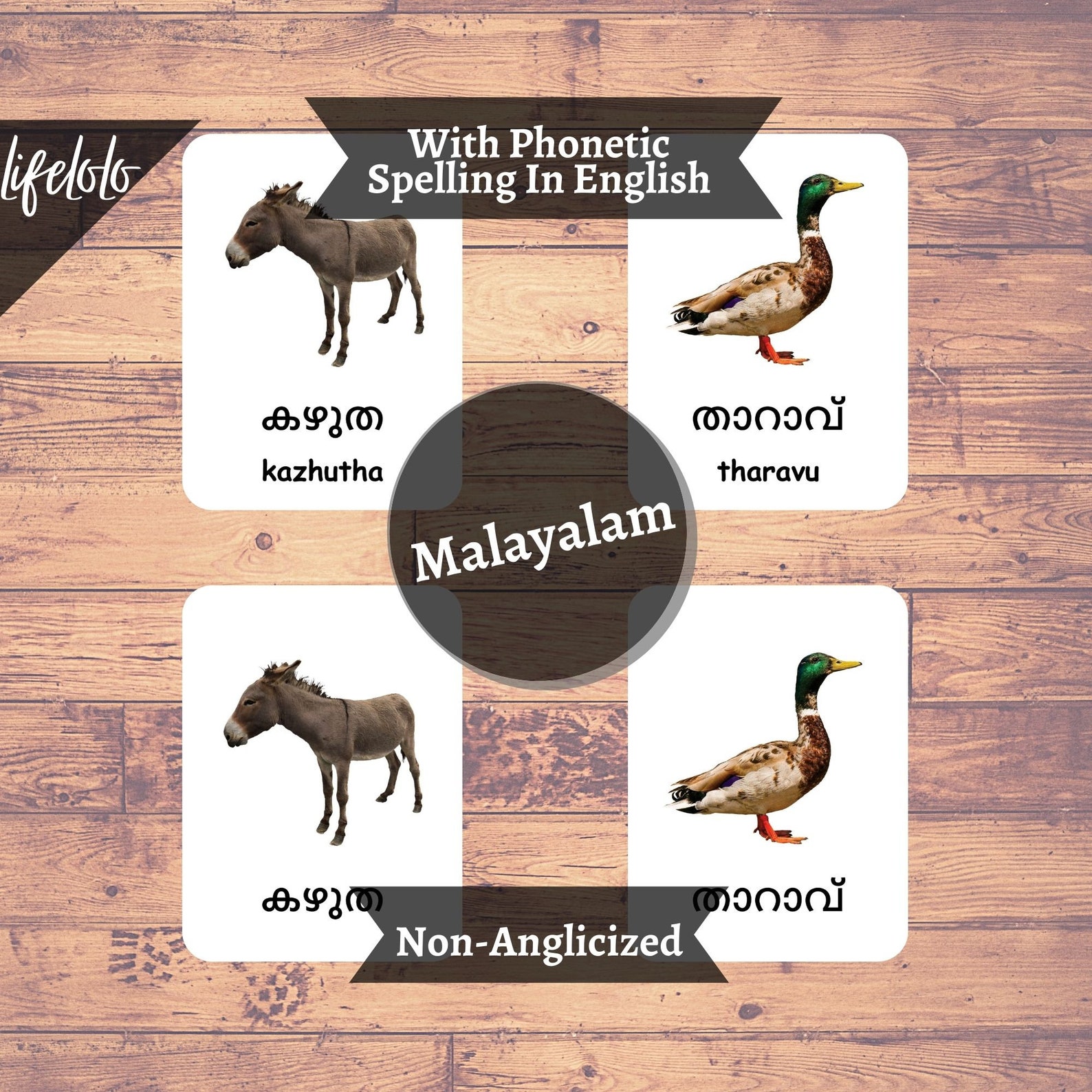 Farm Animals | MALAYALAM | English Bilingual Cards | 27 Malayalam ...