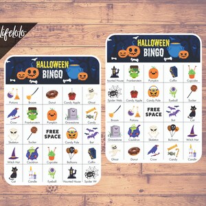 Halloween Games Printable, Bingo Game for Kids, Halloween Party Games ...