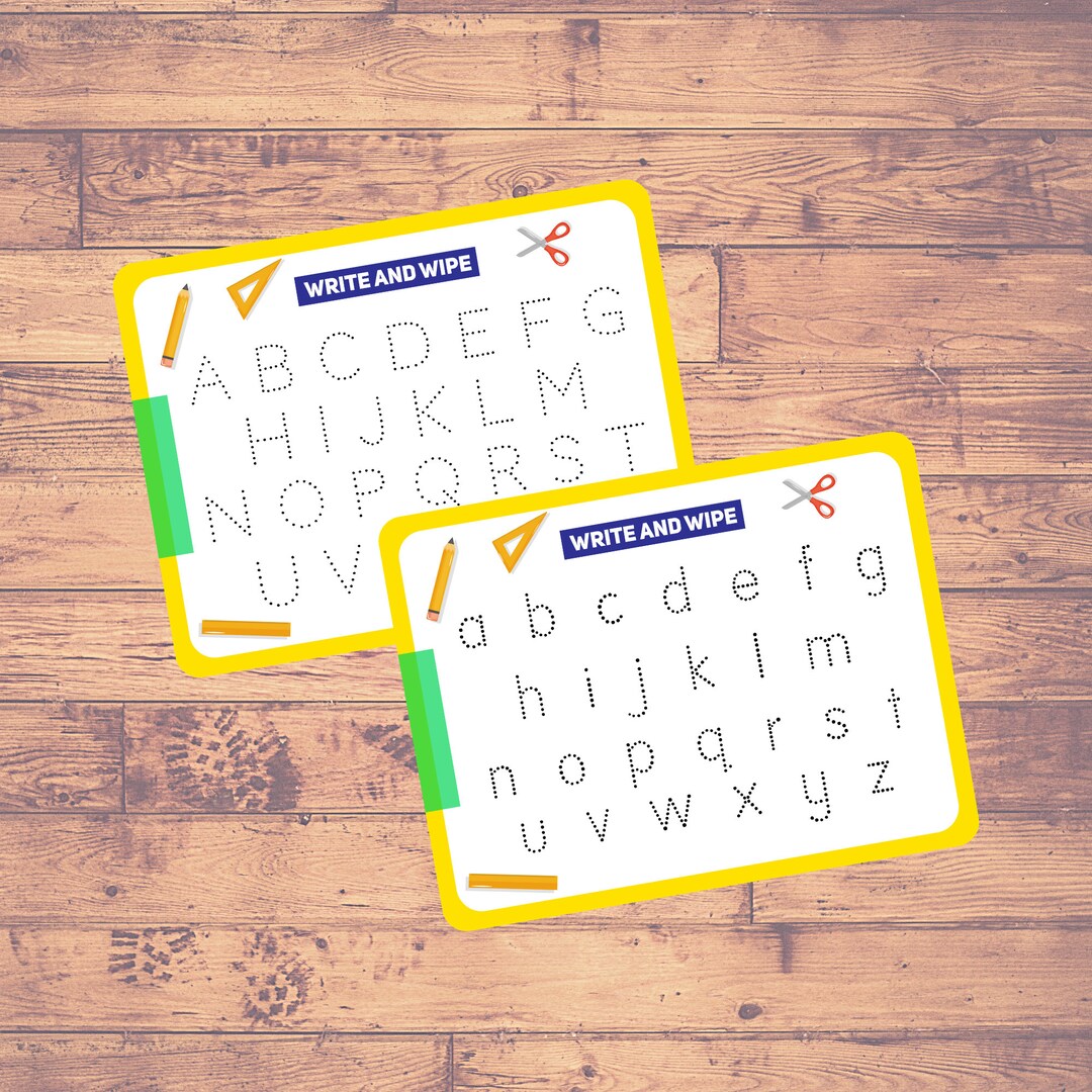 Writing Alphabets (uppercase + Lowercase) - Write & Wipe Mat ...