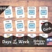 Days of the Week | HEBREW | English Bilingual Cards | 12 Hebrew Flash ...