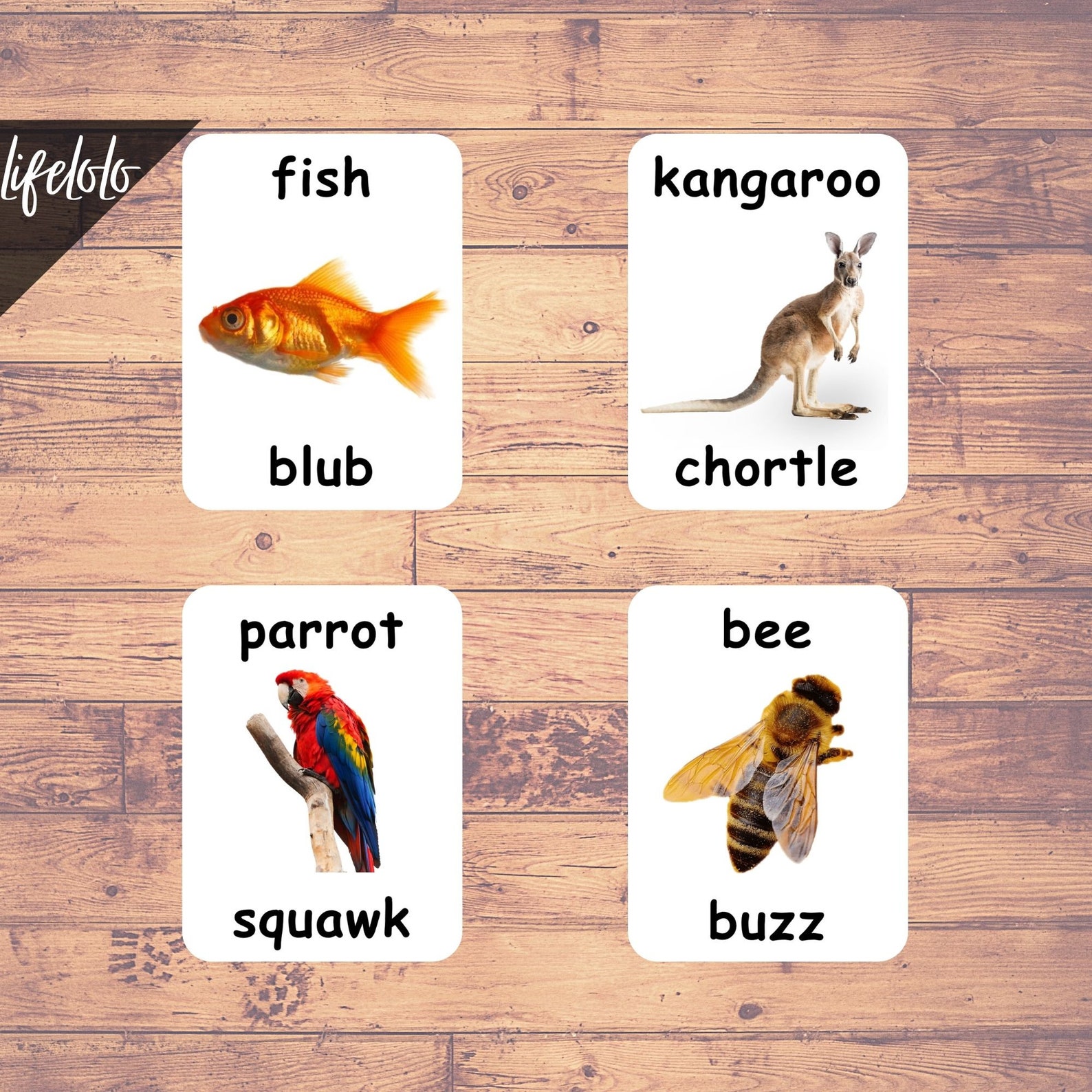 Animal Sounds Flash Cards Montessori Cards Nursery | Etsy