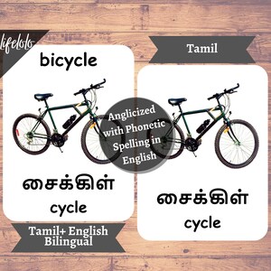 First Words TAMIL Version - English Bilingual Cards | 48 Tamil Flash ...