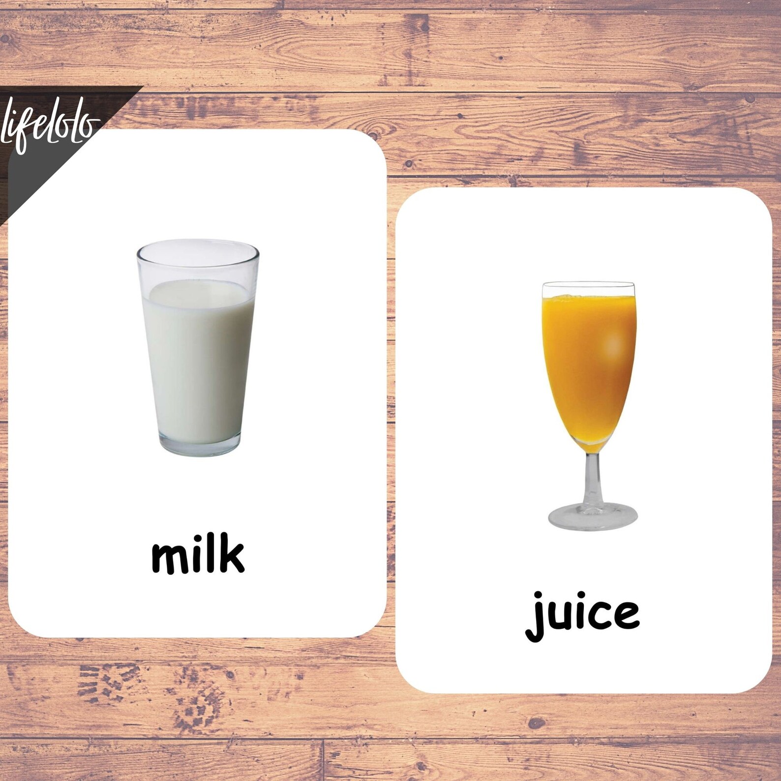 First Foods 48 Flash Cards US & UK English Montessori - Etsy