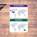 WORLD MAP, Flash Cards, Montessori Material, Map of the World ...