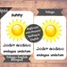 Weather Cards in TELUGU Telugu Flash Cards English - Etsy