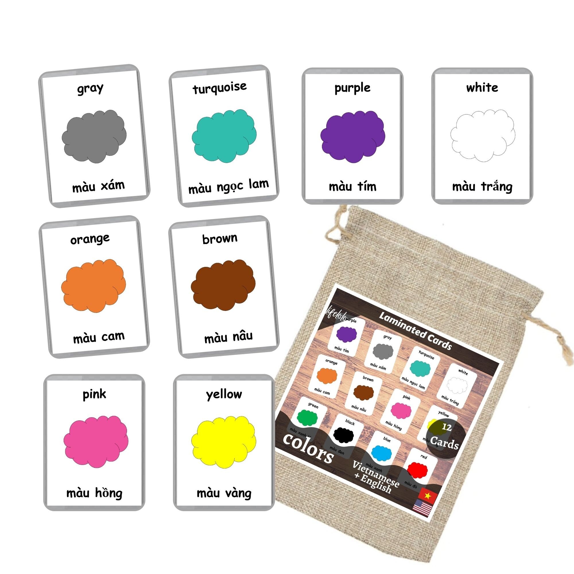 Toys Toys & Games Handmade Flash Cards Laminated Three Part Cards ...