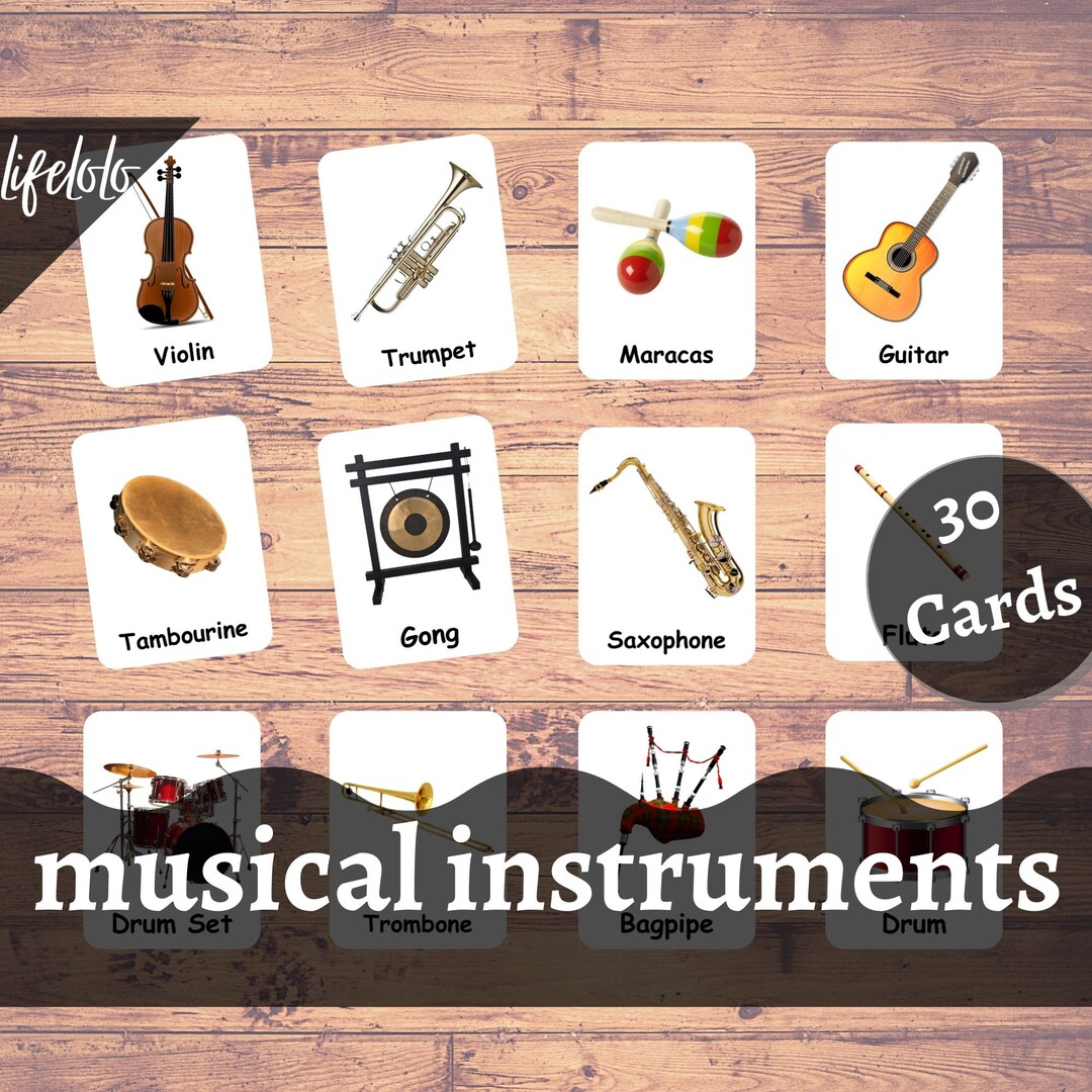 Musical Instruments (30 Cards) - Flashcards | Montessori ...