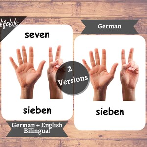GERMAN Numbers, Counting Flashcards, Deutsche, Learn German, Toddler ...
