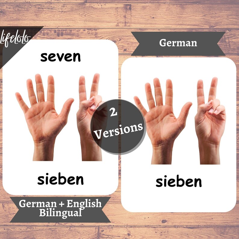 GERMAN Numbers Counting Flashcards Deutsche Learn German - Etsy