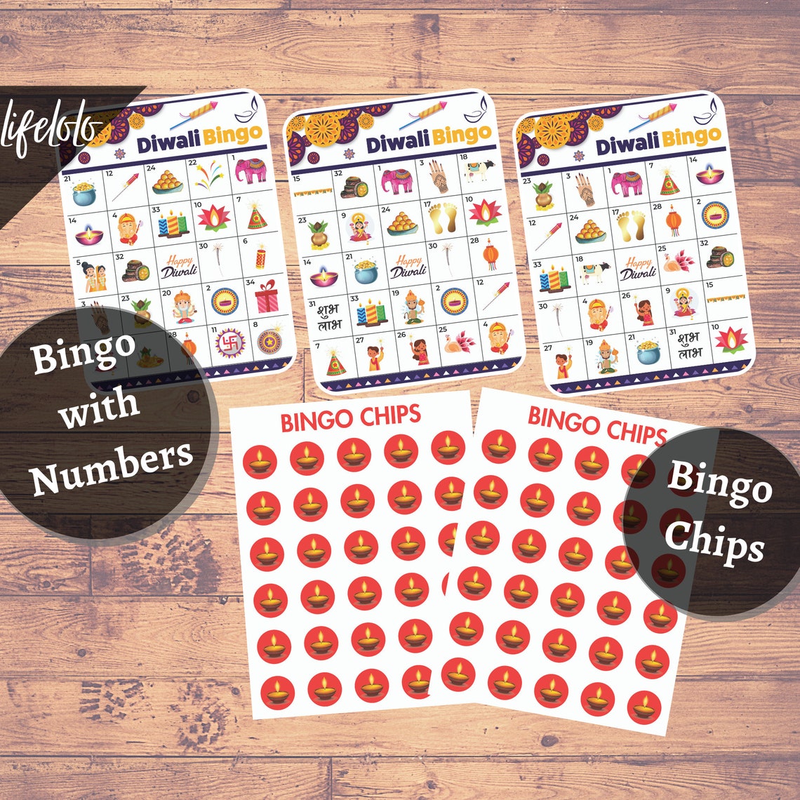 Diwali Bingo Bingo Game for Kids Diwali Party Games Desi - Etsy