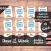 Days of the Week | ARABIC | English Bilingual Cards | 12 Arabic Flash ...