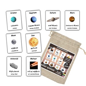 Tamil Flash Cards, Printed Laminated Flashcards in Tamil and English ...