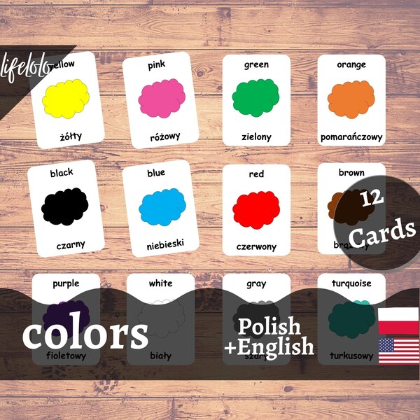 Color Flash Cards - Etsy