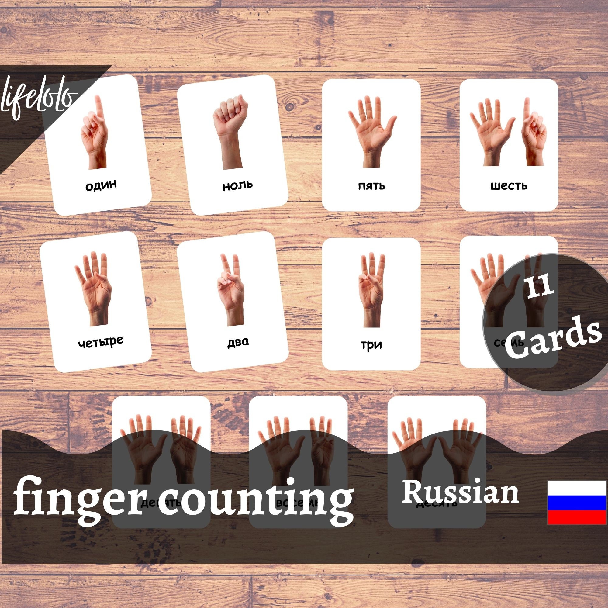 RUSSIAN Numbers Counting Flashcards Learn Russian Toddler | Etsy