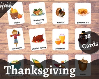 Autumn Vocabulary Flashcards Cursive and Print Homeschool - Etsy