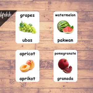 Filipino Fruits, English Bilingual Cards, Tagalog Flash Cards ...