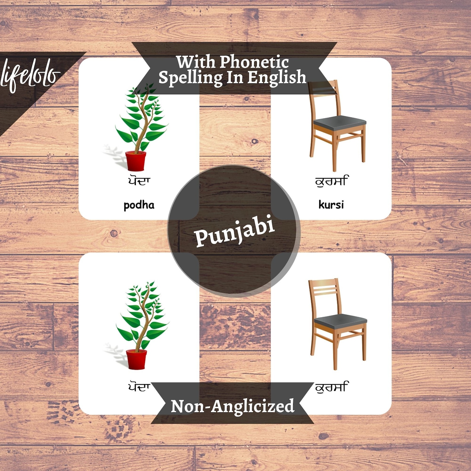 Household Items Punjabi Flash Cards English Bilingual Cards - Etsy