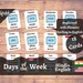 Days of the Week HINDI Flash Cards Printable, 12 Bilingual Cards With ...