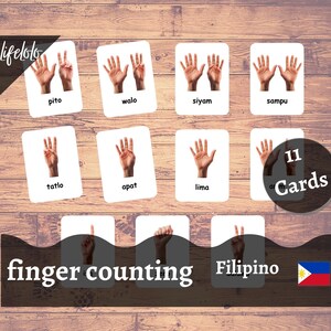 Filipino Counting | 11 Counting Flashcards | Tagalog Counting | Learn ...