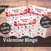Printable Valentine Bingo Game, School Valentine Party Games, Valentine ...