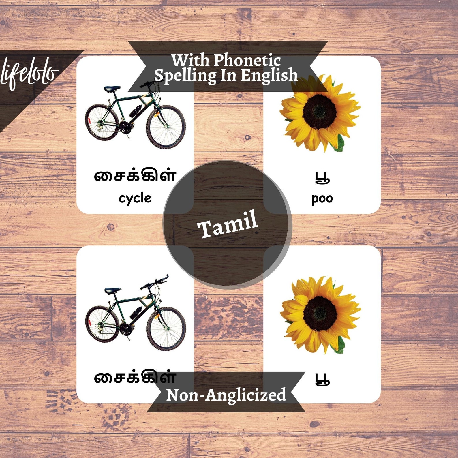 First Words TAMIL Version English Bilingual Cards 48 Tamil - Etsy