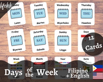 Filipino Flash Cards - Etsy
