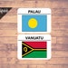AUSTRALIA OCEANIA FLAGS 14 Nomenclature Cards Montessori - Etsy