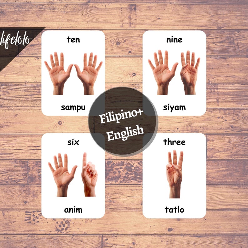 Filipino Counting 11 Counting Flashcards Tagalog Counting - Etsy