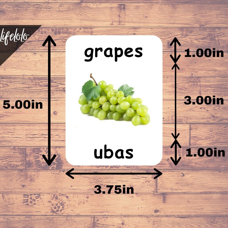 Filipino Fruits English Bilingual Cards Tagalog Flash Cards - Etsy