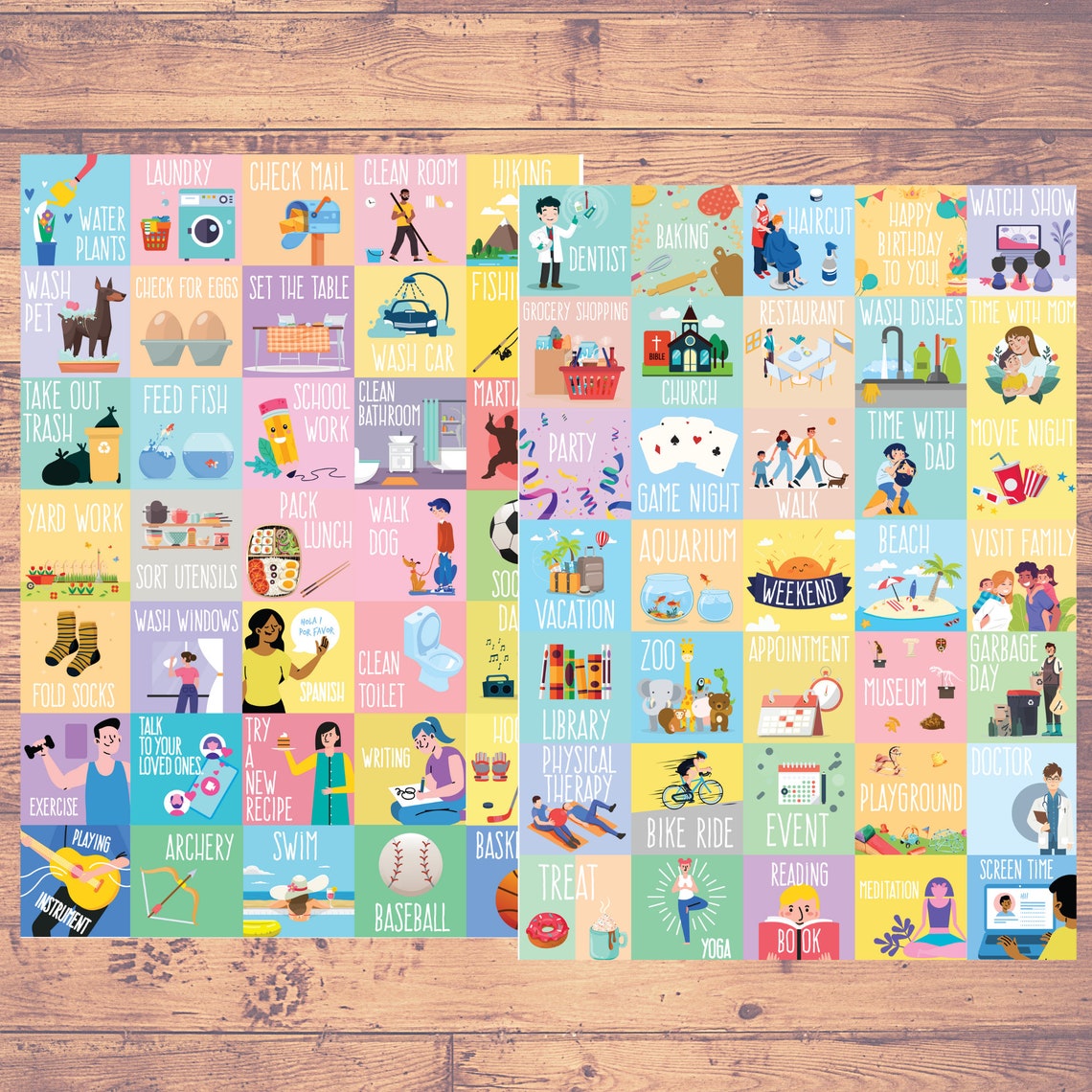 Daily Routine Charts Printable Kids Daily Task Printable | Etsy