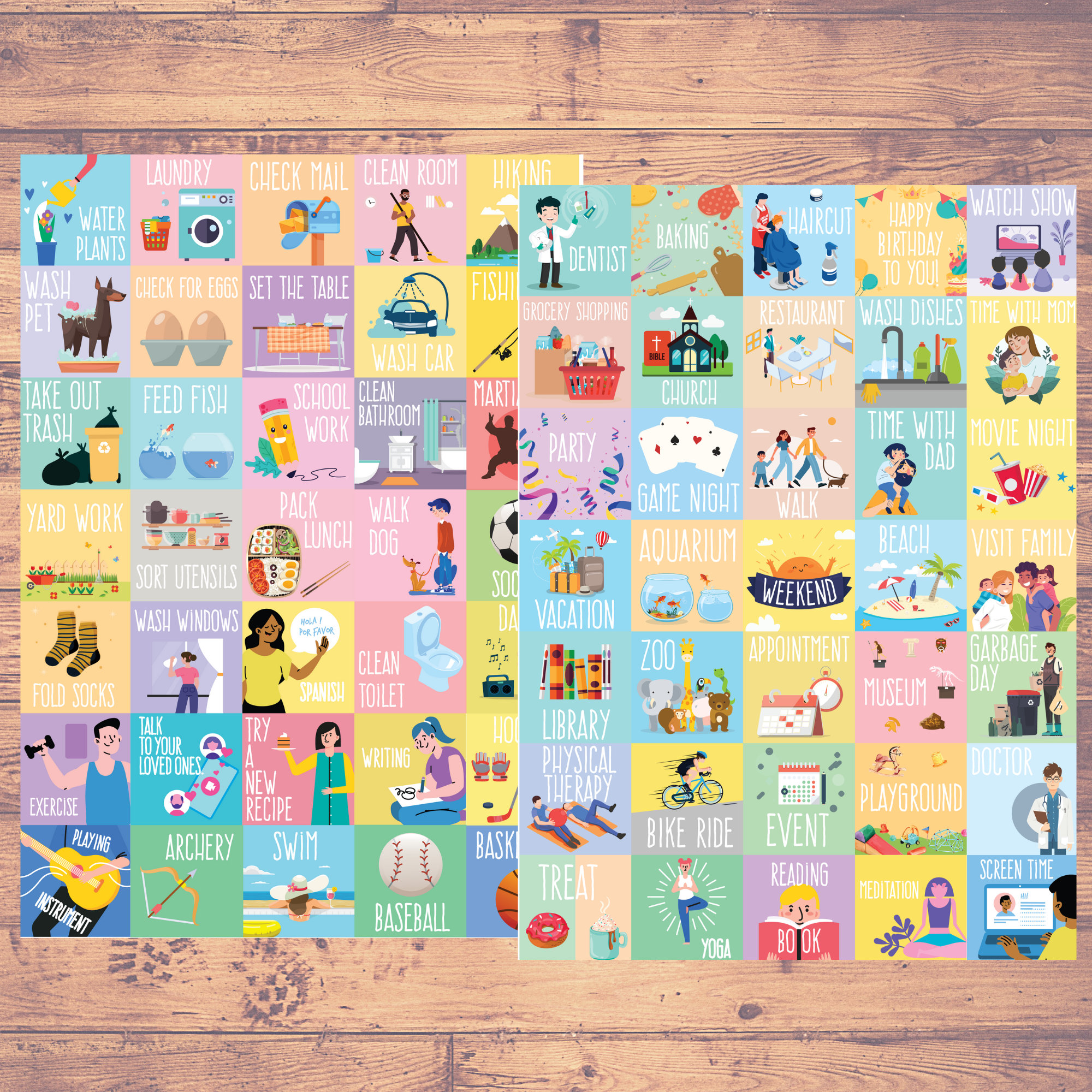 Daily Routine Charts Printable Kids Daily Task Printable | Etsy