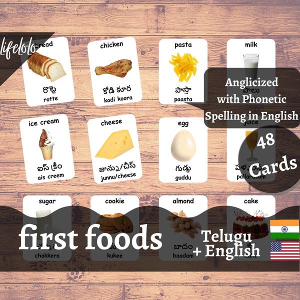 Telugu Flash Cards - Etsy